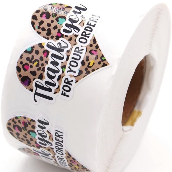 Design | Thank You For Your Order Stickers Set Of 10 Die Cut Heart ...